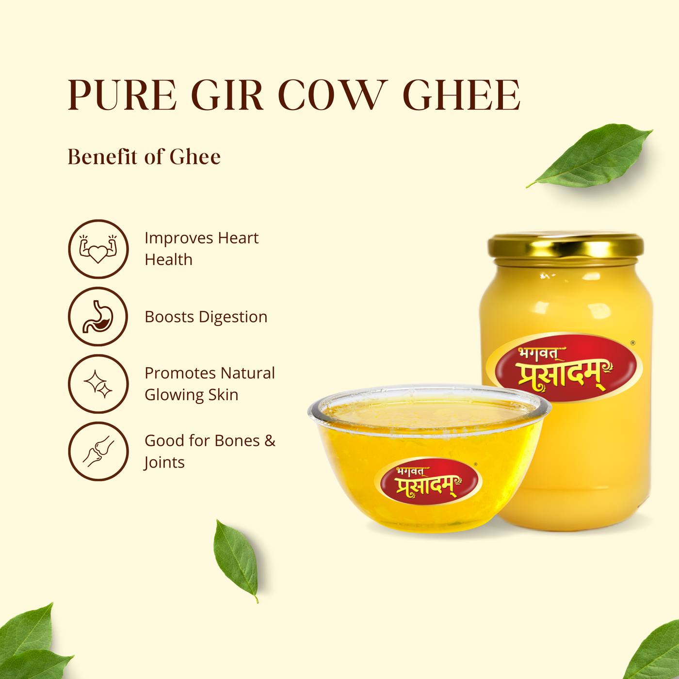 Cow Ghee | गाय का घी | Pure Gir Cow Ghee – bhagvatprasadam